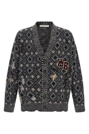 WALES BONNER Sibling Merino Wool Cardigan
