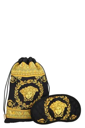 Versace Eye Mask & Pouch - Multi