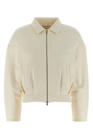 Max Mara Argenta Silk And Cotton Cropped Sweatshirt