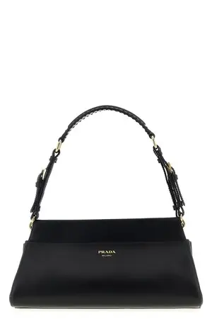 Prada Nappa Leather Shoulder Bag - Black