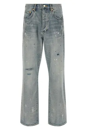 PURPLE BRAND P011 Vintage Slash Paint' Jeans - Light Blue