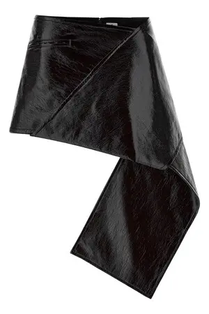 COURREGES Fold Vinyl Mini' Skirt - Black