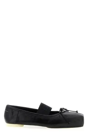 MAISON MARGIELA Crinkle Effect Leather Ballet Flats