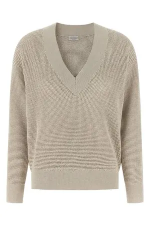 Brunello Cucinelli Openwork Sweater - Beige