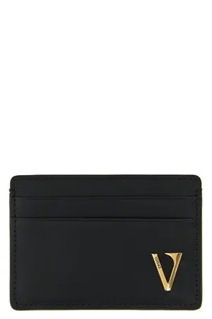 Versace V Logo' Card Holder - Black