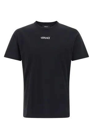 Versace Logo' T-shirt - Black