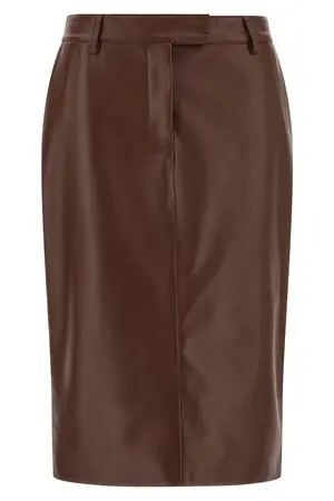 Giuseppe Di Morabito Leather Midi Skirt