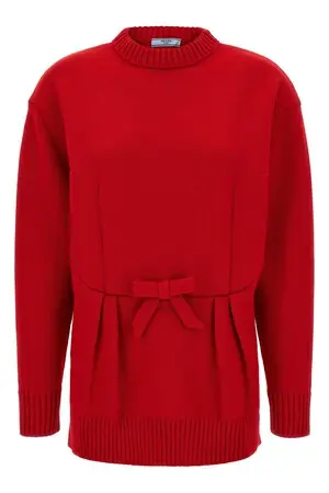 Prada Virgin Wool Bow Sweater