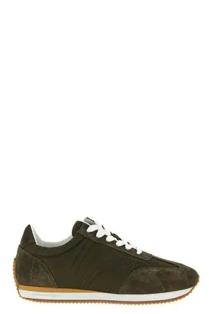 TOTEME Sport Suede And Nylon Sneakers - Green