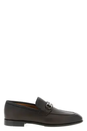 FERRAGAMO Foster Hammered Calf Leather Loafers