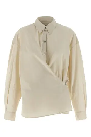 LEMAIRE Straight Collar Twisted' Shirt - Beige