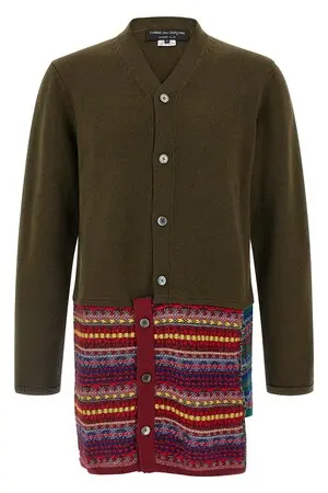 Comme Des Garçons Jacquard Insert Cardigan