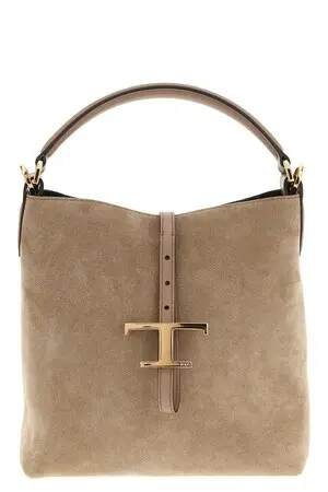 TOD'S T Timeless Mini Bucket Bag - Beige