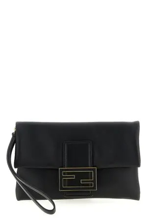 Fendi Mamma Baguette' Pouch - Black