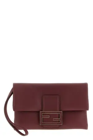 Fendi Mamma Baguette' Pouch - Bordeaux