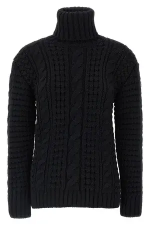 Moncler X Edward Enninful Tricot Turtleneck Sweater - Black