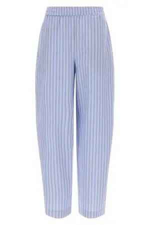 ROTATE BY BIRGER CHRISTENSEN Poplin Tapered Trousers - Light Blue