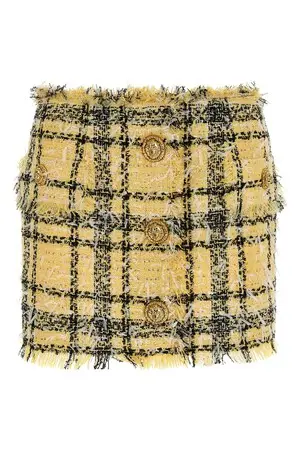 Balmain Lurex Tweed Mini Skirt