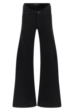 Balenciaga Cotton Denim Wide Flared Jeans