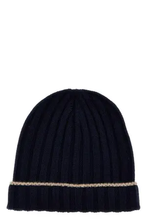Brunello Cucinelli Contrast Line Beanie - Blue