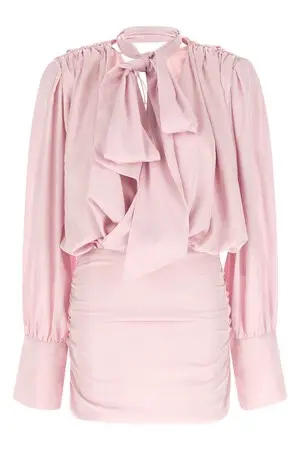 ROTATE BY BIRGER CHRISTENSEN Silk-effect Floral Mini Dress