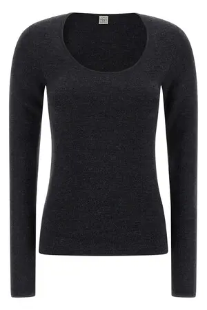 TOTEME Compact Knit Sweater - Gray