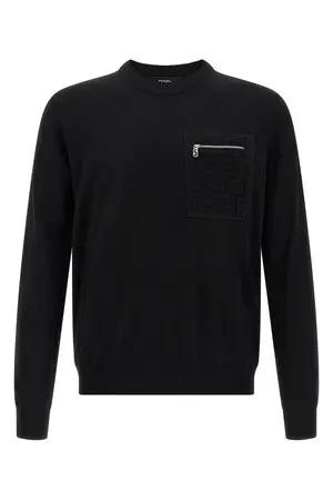 Fendi Ff Pocket Sweater - Black
