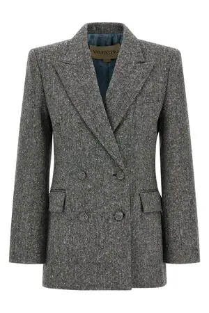 Valentino Garavani Bottonato Natte Double-breasted Blazer