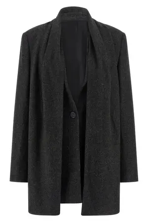 TOTEME Scarf Detail Flannel Blazer