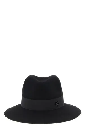 MAISON MICHEL Henrietta Fedora Hat - Black