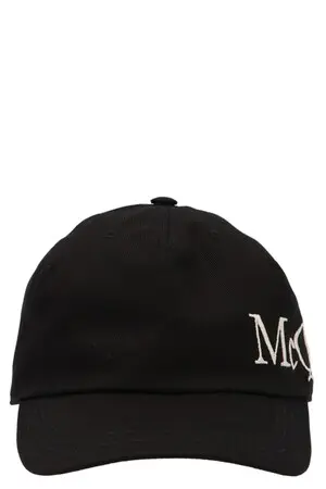 Alexander McQueen Logo Embroidery Cap - Black