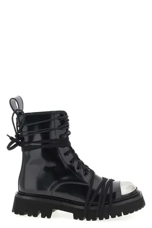 Moschino Combat' Combat Boots - Black