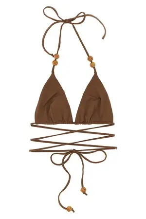 Magda Butrym Beaded Triangle Bikini Top