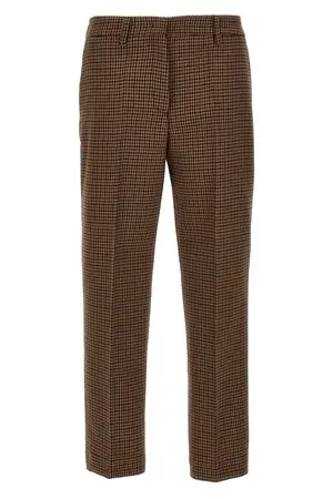 Prada Houndstooth Wool Trousers