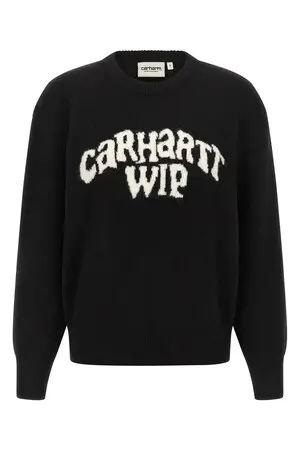 Carhartt Work In Progress Logo Intarsia Sweater - White/black