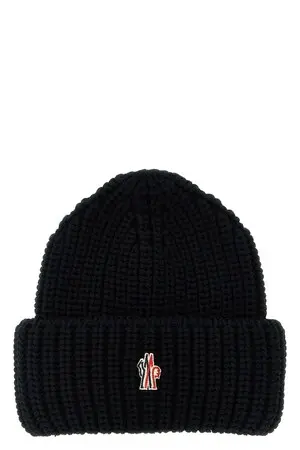 Moncler Logo Patch Beanie - Black