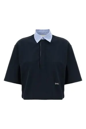 Stella McCartney Cropped Piqué Polo Shirt