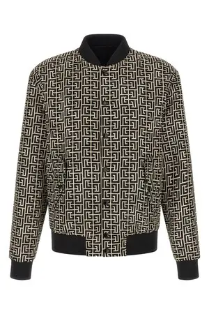 Balmain Monogram Reversible Bomber Jacket