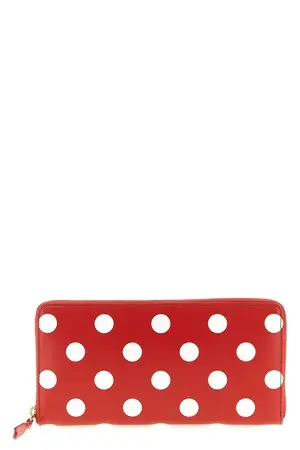 Comme Des Garçons Pola Dots Printed' Wallet - Red