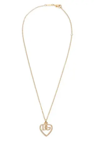 Dolce & Gabbana Strass Logo Necklace - Gold
