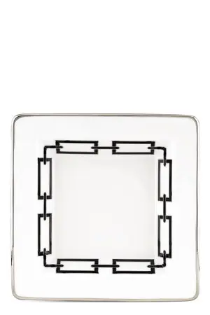 GINORI 1735 Catene' 18 Cm Trinket Dish - White/black