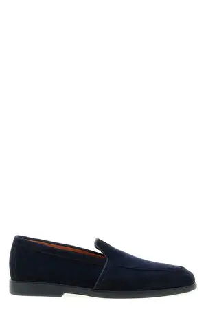 Santoni Suede Malibù Loafers - Blue