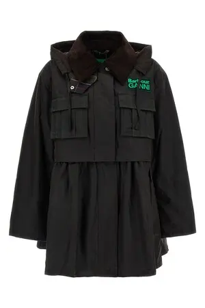 Barbour X Ganni Waxed Cotton Parka