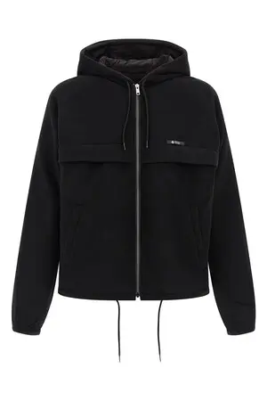Prada Recycled Polyamide Fleece Hooded Jacket