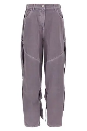 Attico Garment-dyed Cotton Denim Jeans