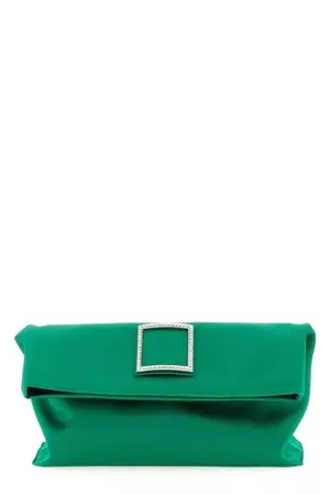 ROGER VIVIER Trompette' Clutch - Green