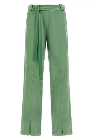 Attico Front Split Fleece Pants - Green