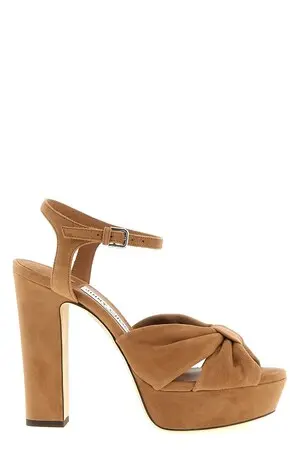 JIMMY CHOO Heloise Suede Platform Sandals