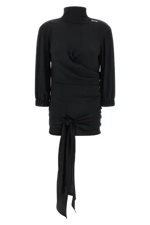Attico Silk Blend Crepe Sash Top