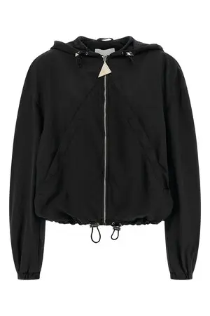 Attico Hooded Bomber Jacket - Black